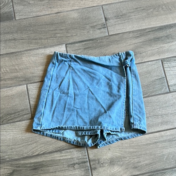 Cider | Shorts | Cider Sky Blue Denim Skort | Poshmark